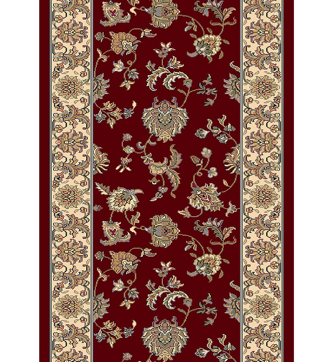 Brilliant Red Stair Runners 7226-330-26in and 33in Sold By the Foot