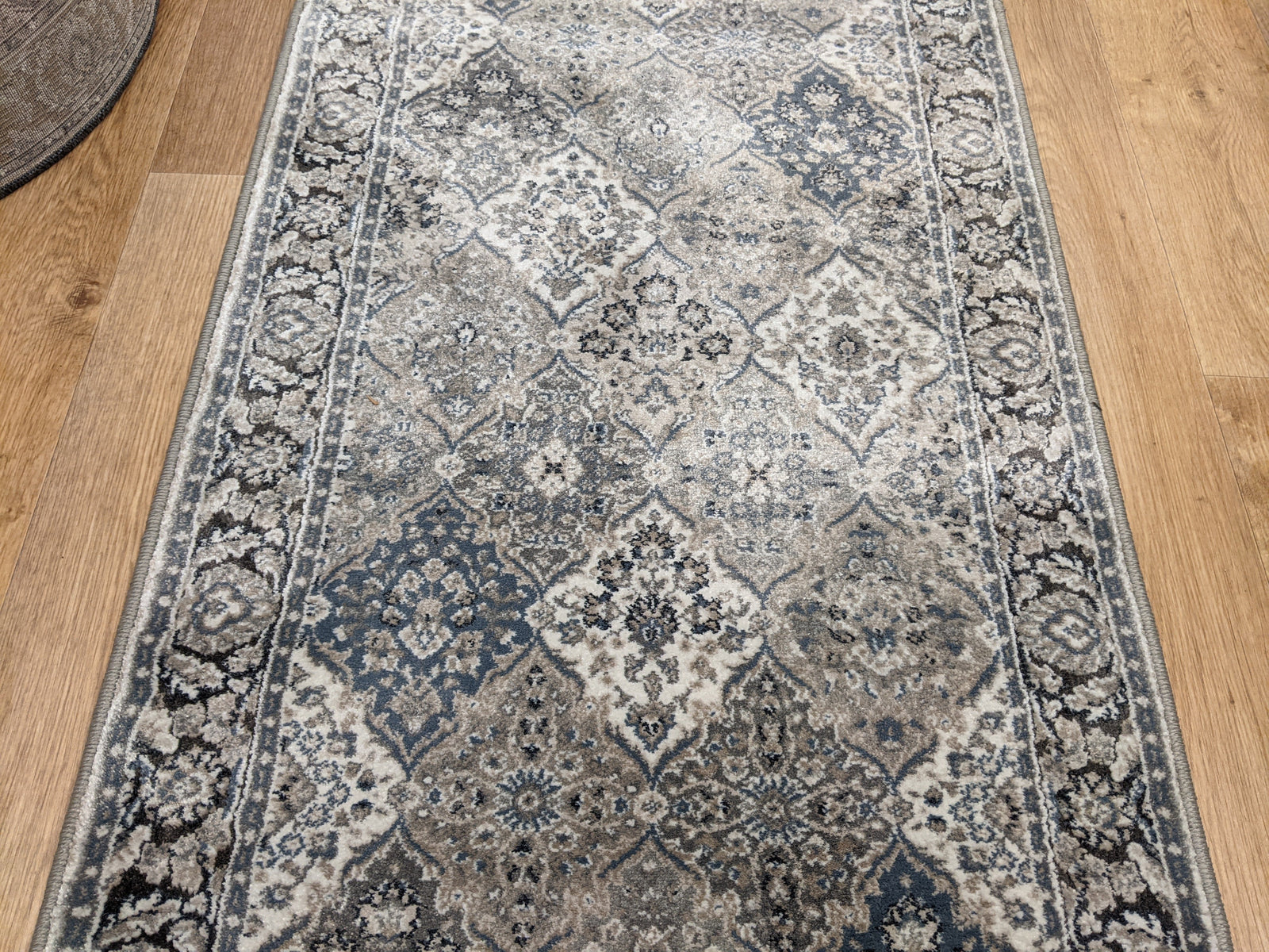 Traditions 101 Grey Stair Runner Panel 26in x 1 Ft Sold By The Foot